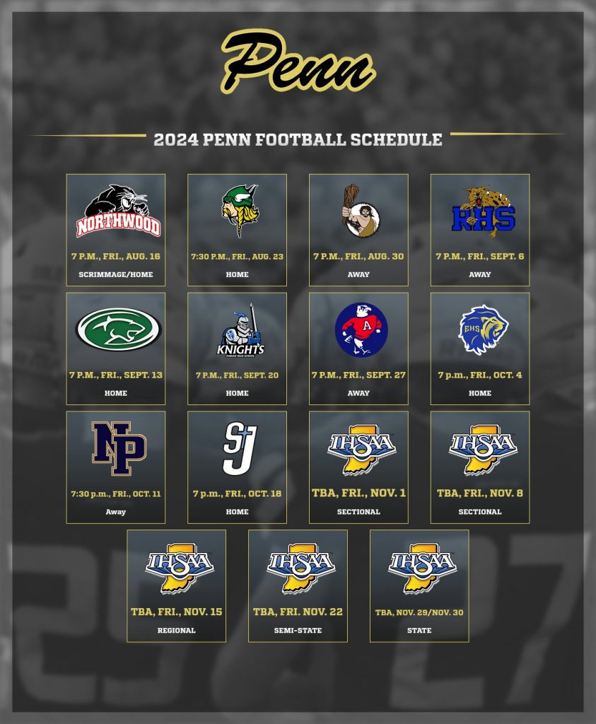 Penn Football 2024 Season Schedule – The Pennant